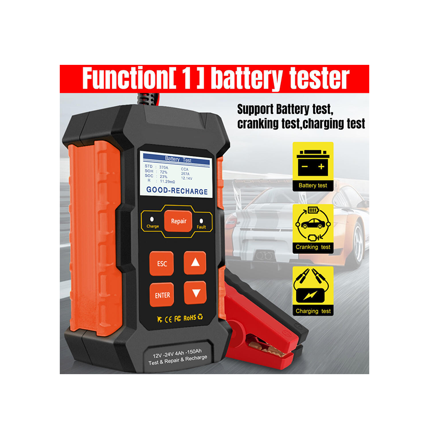 Konnwei KW520 Ψηφιακό Battery Tester με Κροκοδειλάκια - Dealme.gr